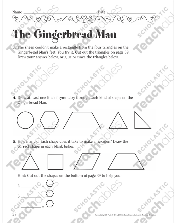 The Gingerbread Man (Geometry, Algebra): A Funny Fairy Tale Math ...