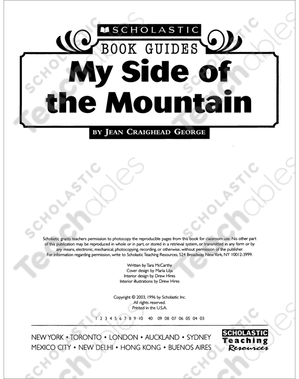 Book Guide: My Side of the Mountain by