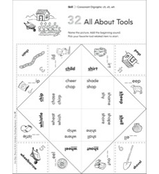 Consonant Digraphs (ch, sh, wh): Fun-Flaps Phonics Manipulative by