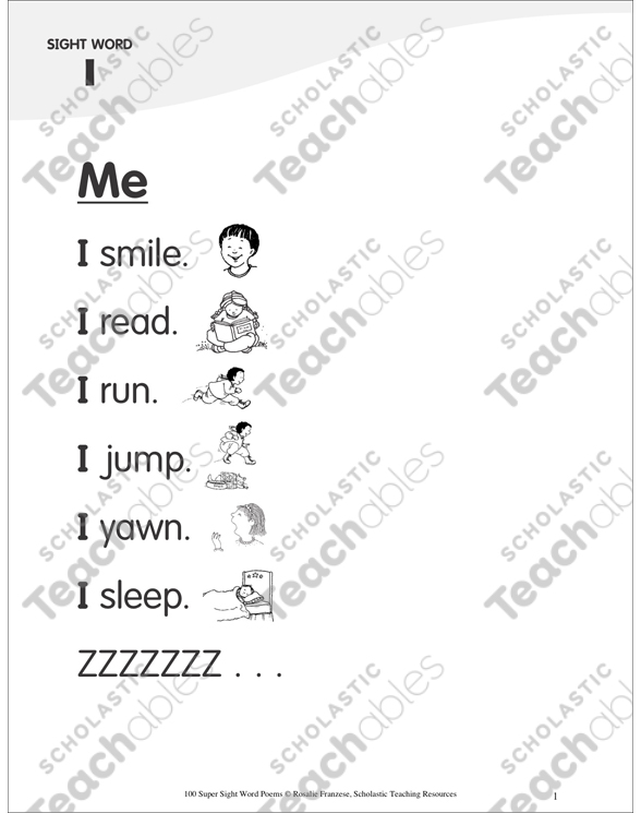 Me (Sight Word 'I'): Super Sight Words Poem by
