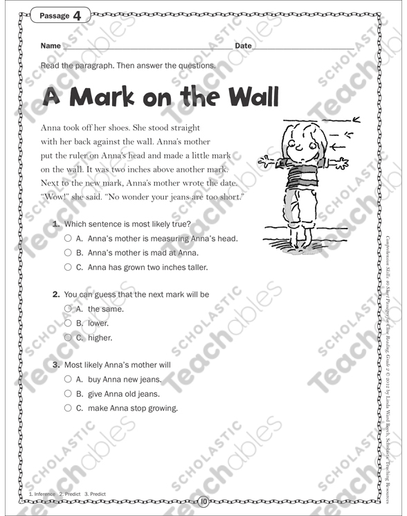 A Mark on the Wall: Grade 2 Close Reading Passage by