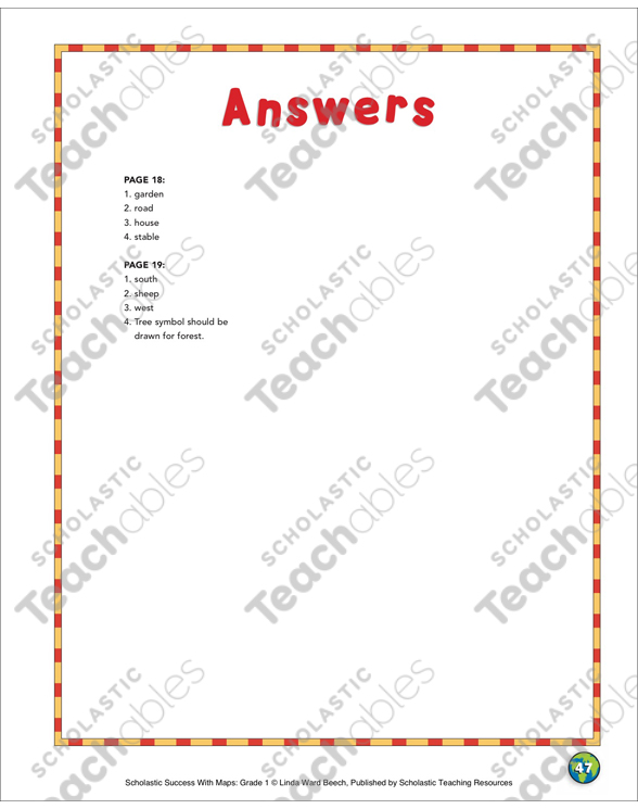 Symbols on Maps: Grade 1 Map Skills by