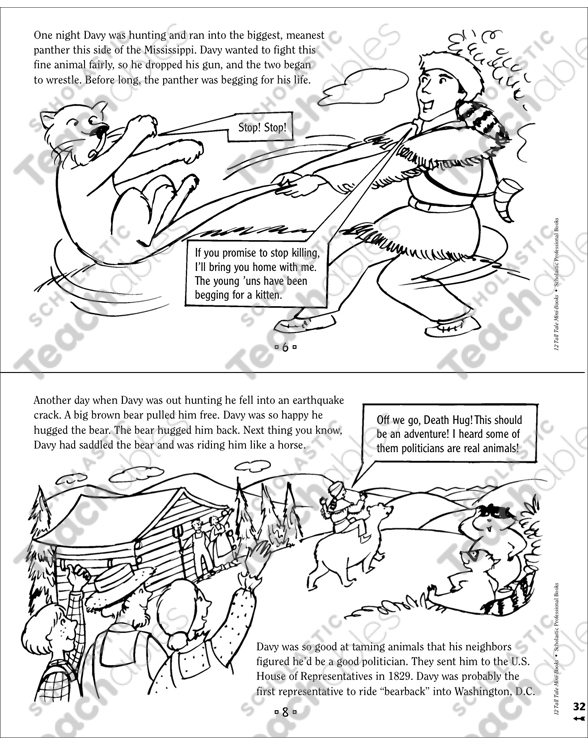 Tall Tales: Davy Crockett: Tall Tale Mini-Book by