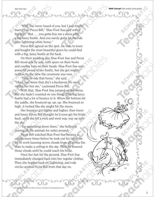 Slue-Foot Sue (Data Analysis-Using Graphs): Tall Tale Math by