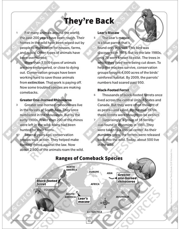 Scholastic News Leveled Informational Texts: Grade 3 by