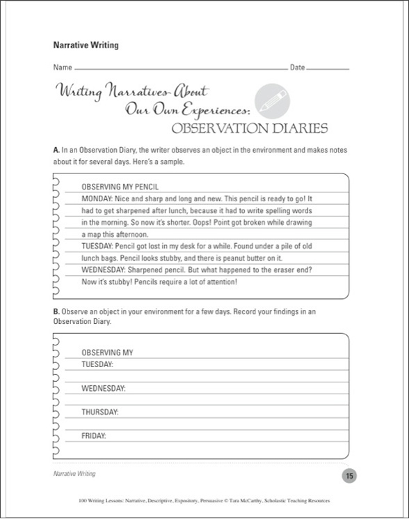 100 Writing Lessons: Narrative ¥ Descriptive ¥ Expository ¥ Persuasive ...