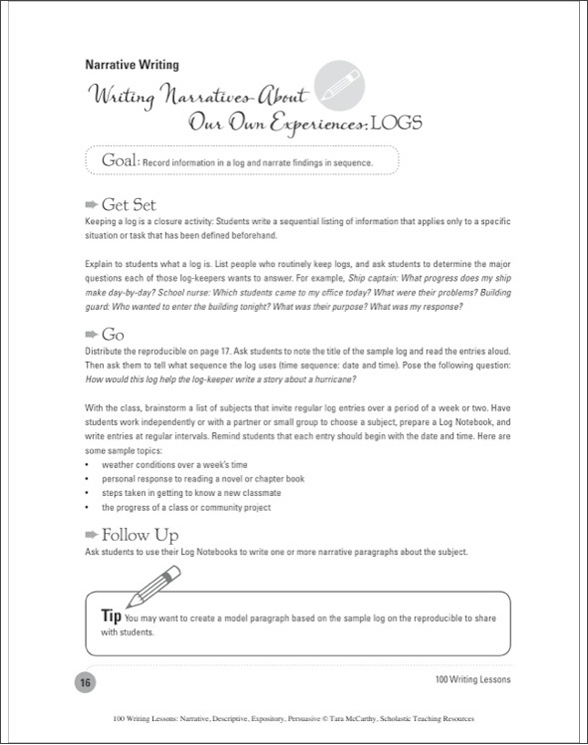 100 Writing Lessons: Narrative ¥ Descriptive ¥ Expository ¥ Persuasive ...