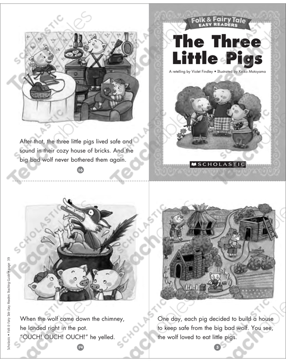 The Three Little Pigs: Folk & Fairy Tale Easy Readers Mini-Book ...