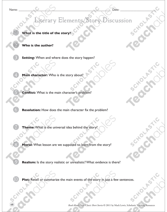 The Open Window (Saki (H. H. Munro), England, 1914: Read-Aloud Play by