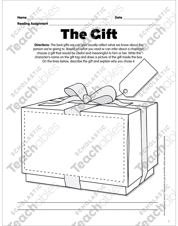The Gift: Reading Response Graphic Organizer by