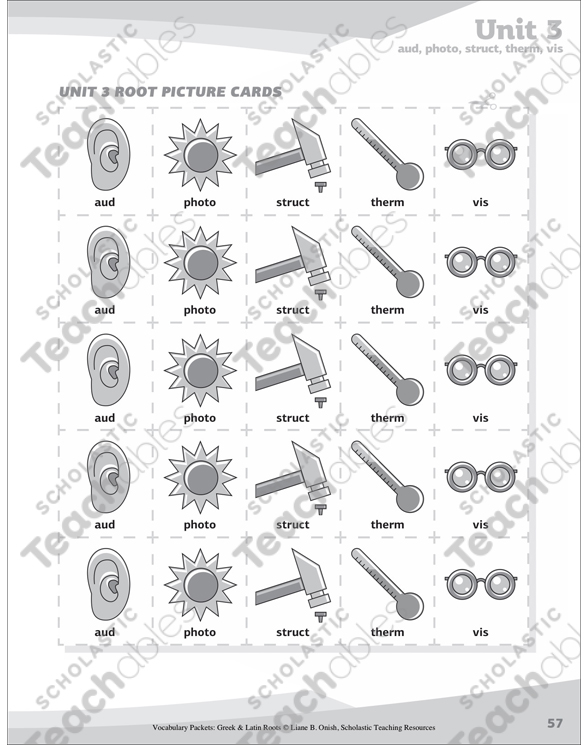 Greek & Latin Roots: Vocabulary Packet by