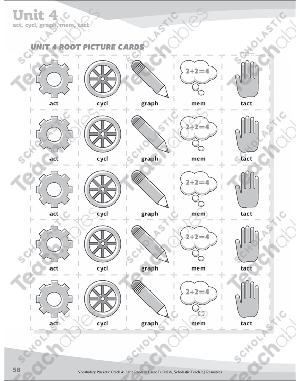 Greek & Latin Roots: Vocabulary Packet by