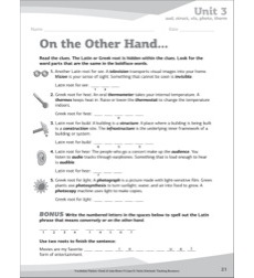 Greek & Latin Roots: Vocabulary Packet by