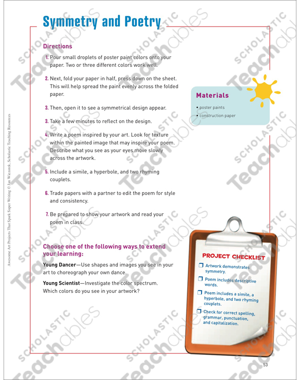 Symmetry and Poetry: An Art and Descriptive Writing Project by