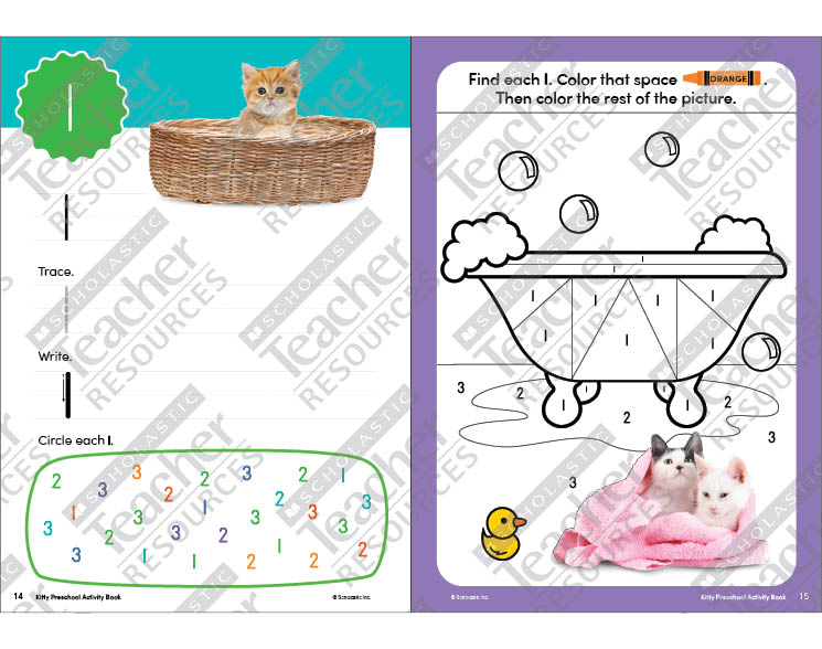 Kitty Preschool Activity Book by