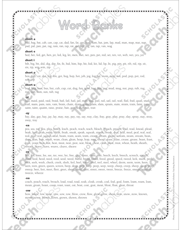 Phonics Games and Activities (Word Banks Included) by