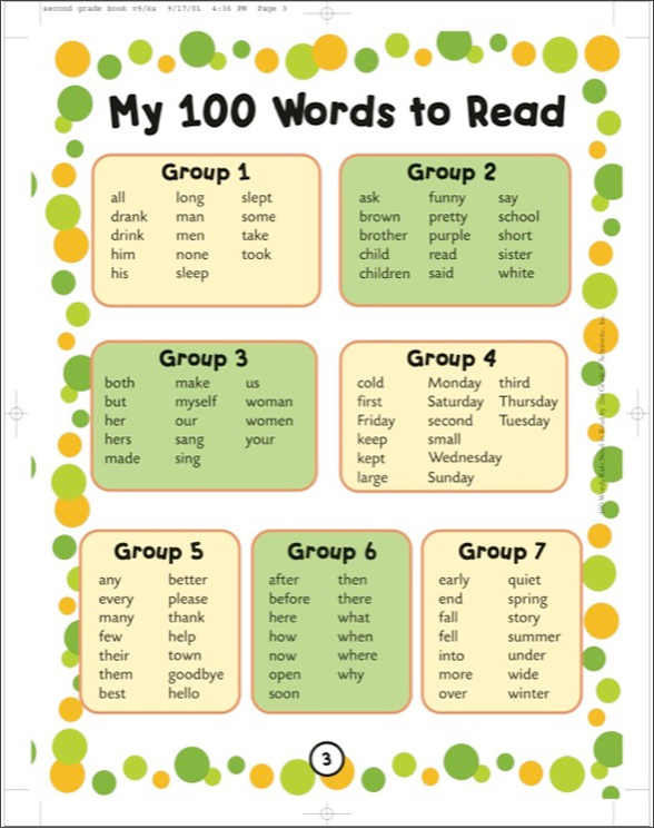 100 Words Kids Need to Read by 2nd Grade by