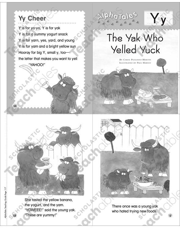 Alpha Tales: The Yak Who Yelled Yuck (Letter Y): Alpha Tales Mini-Book by