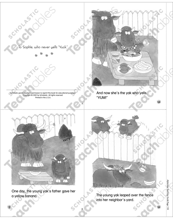 Alpha Tales: The Yak Who Yelled Yuck (Letter Y): Alpha Tales Mini-Book by