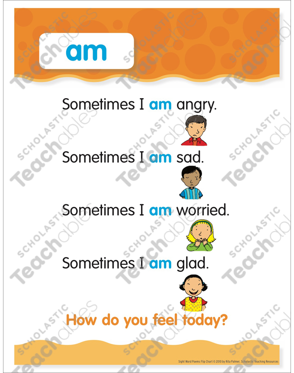 Sight Word - Am: Sight Word Poem and Word Cards by