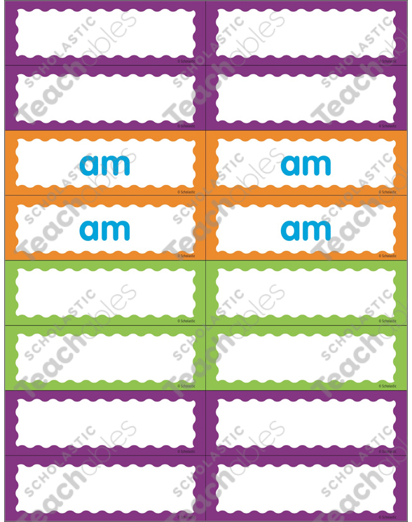 Sight Word - Am: Sight Word Poem and Word Cards by