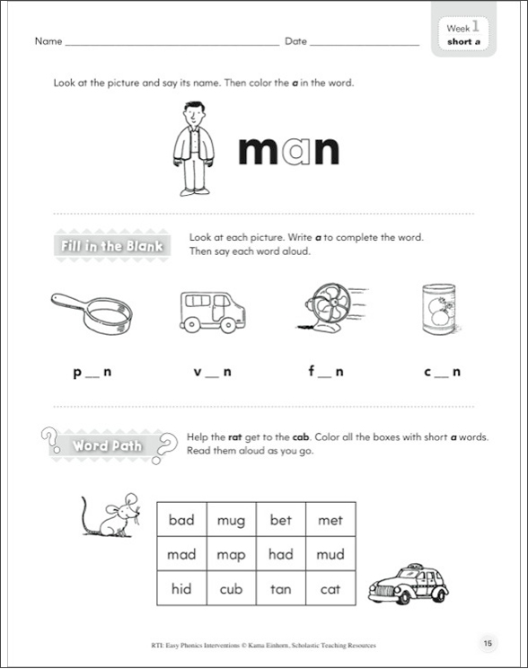 RTI: Easy Phonics Interventions by Kama Einhorn