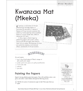 Kwanzaa Mat (Mkeka): Winter Art Project by