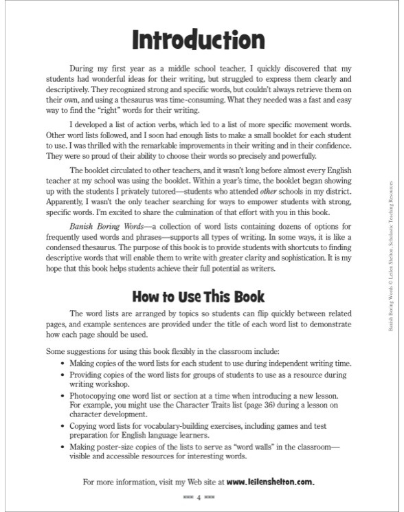 Banish Boring Words! by Leilen Shelton Banish Boring Words! by Leilen Shelton