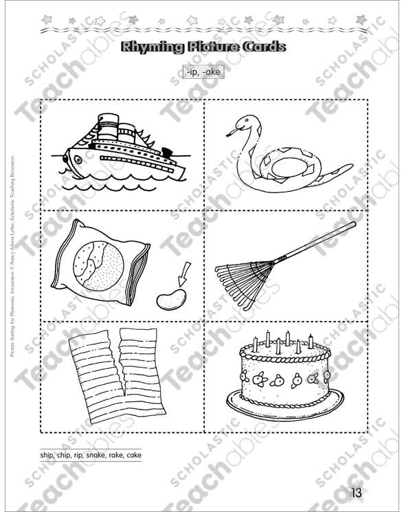 Recognizing Rhymes: Picture Sorting for Phonemic Awareness by