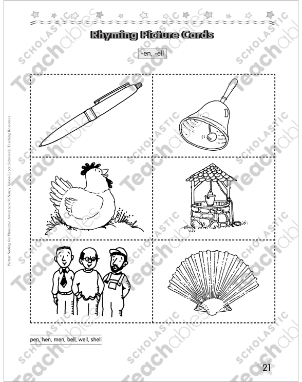 Recognizing Rhymes: Picture Sorting for Phonemic Awareness by