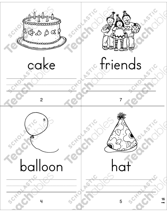 My Book of Birthday Words: Sight Word Mini-Book by