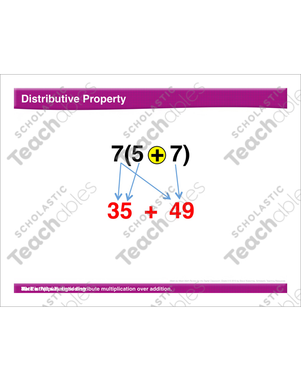 Math Review: Distributive Property, Exponents, Ratios, Percentages by