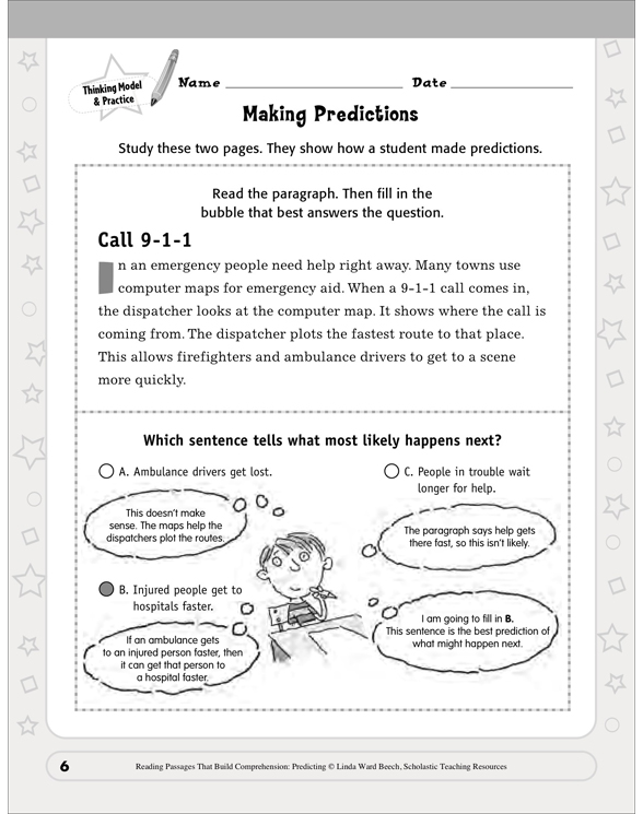 Reading Passages That Build Comprehension: Predicting by Linda Ward Beech