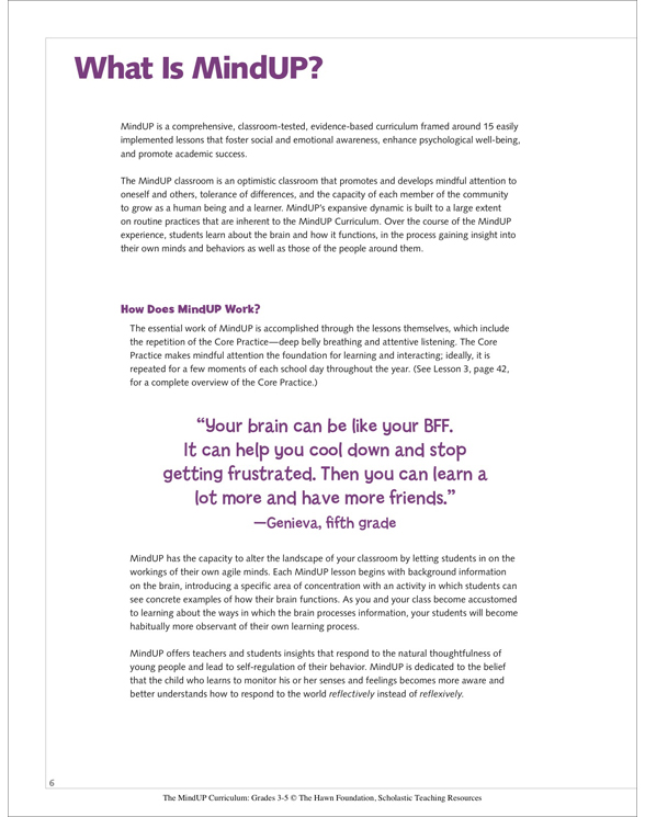 The MindUP Curriculum: Grades 3-5 by The Hawn Foundation