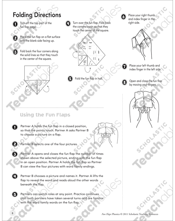 Make-Your-Own Blank Template: Fun-Flaps Phonics Manipulative by