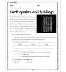 Earthquakes and Buildings: Grade 4 Close Reading Passage by