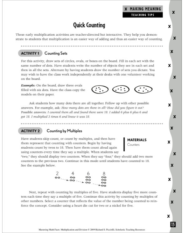 Mastering Math Facts: Multiplication & Division by Richard S. Piccirilli