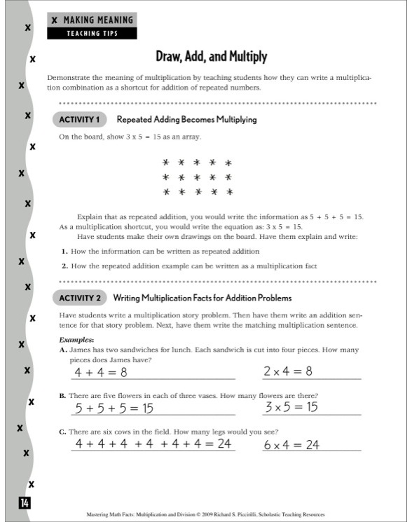 Mastering Math Facts: Multiplication & Division by Richard S. Piccirilli