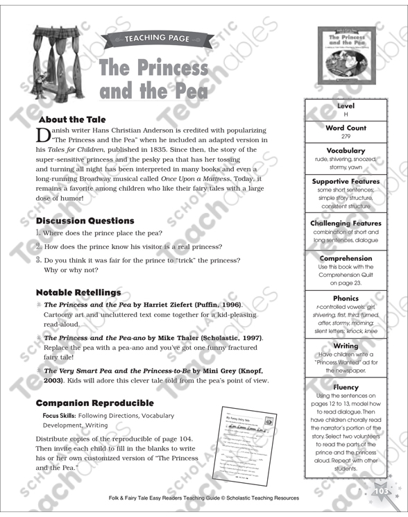 The Princess and the Pea: Folk & Fairy Tale Easy Readers Mini-Book ...