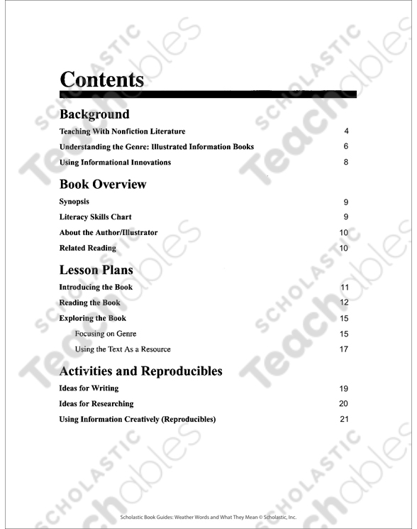 Book Guide: Weather Words and What They Mean by