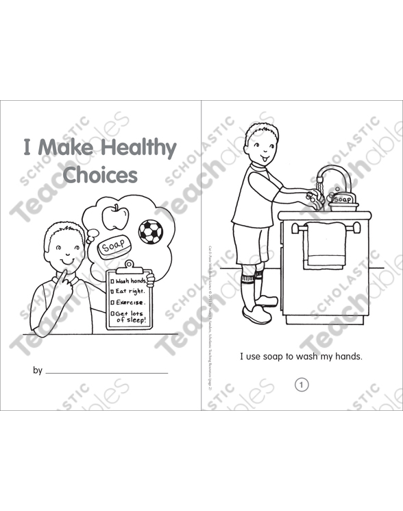 I Make Healthy Choices (Healthy Habits): Science Cut-& Paste Mini-Book by