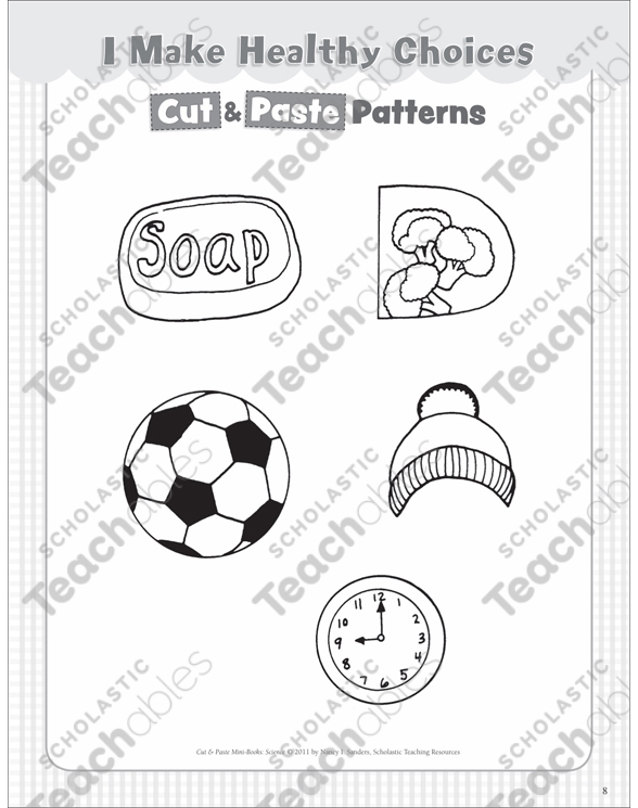 I Make Healthy Choices (Healthy Habits): Science Cut-& Paste Mini-Book by
