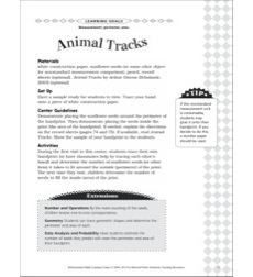 Animal Tracks (Perimeter, Area): Differentiated Math Learning Center by