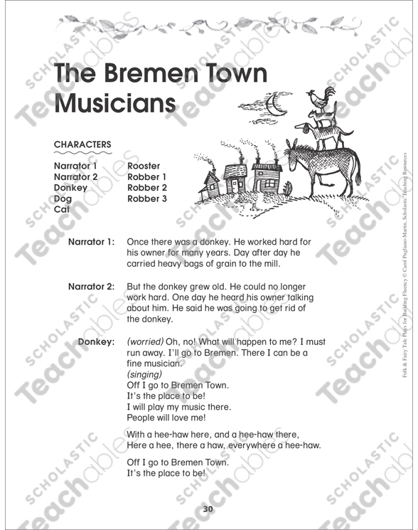 The Bremen Town Musicians: Folktale Play by