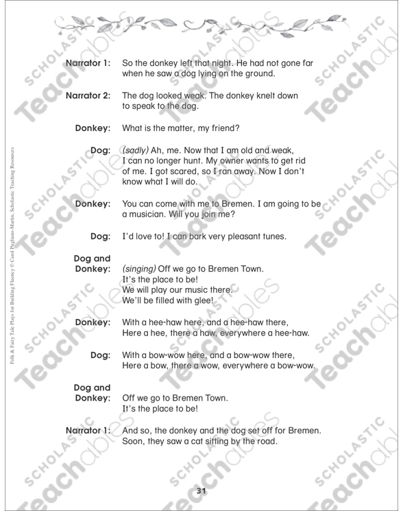 The Bremen Town Musicians: Folktale Play by