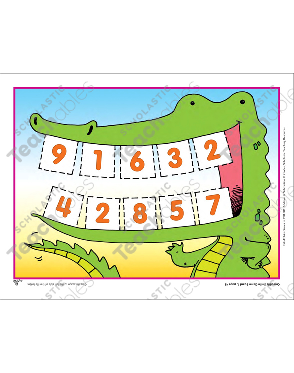 File-folder Game - Subtraction: Crocodile Smile (subtraction facts from ...