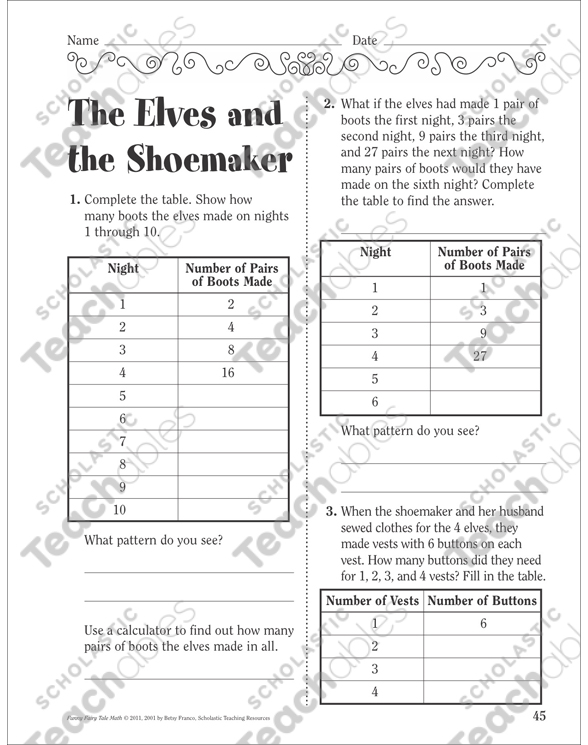 The Elves and the Shoemaker (Algebra, Adding, Multiplying): A Funny ...