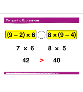 Math Review: Comparing Expressions, Multiplying Fractions, Ratios by