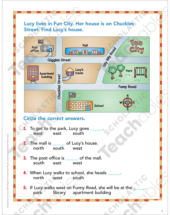 Map Skills Grade 3 Differentiation Pack by