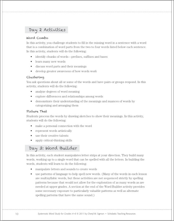 Systematic Word Study for Grades 4-6 by Cheryl M. Sigmon